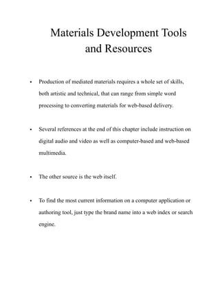 Chapter 10 - Developing Instructional Materials | PDF