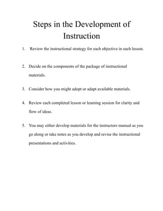 Chapter 10 - Developing Instructional Materials | PDF