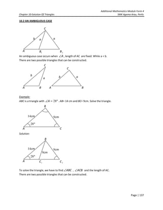 Chapter 10 solution of triangles | PDF