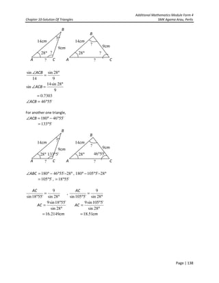 Chapter 10 solution of triangles | PDF