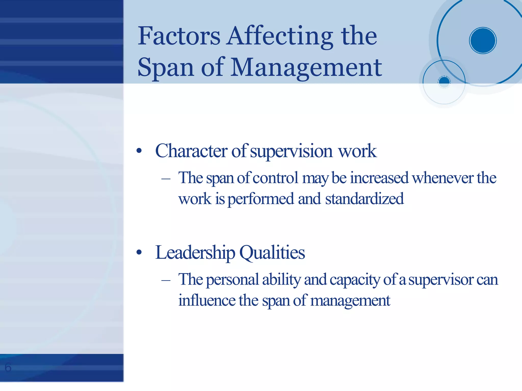 Span of management | PPTX