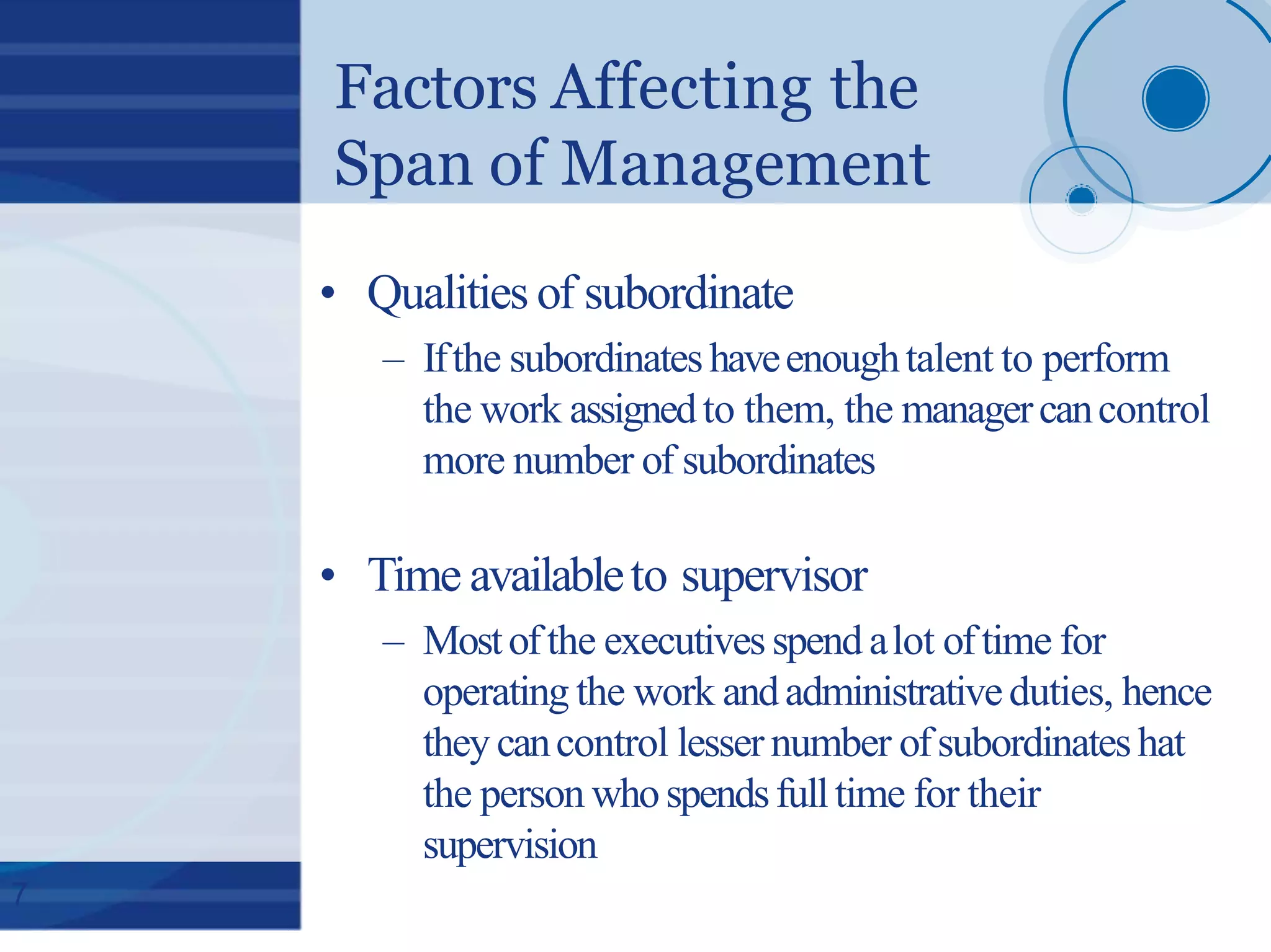 Span of management | PPTX