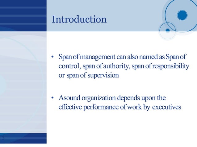 Span of management | PPTX | Business and Finance