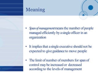Span of management | PPTX