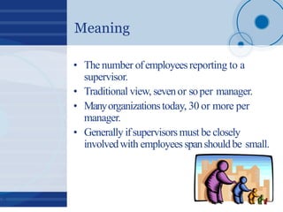 Span of management | PPTX