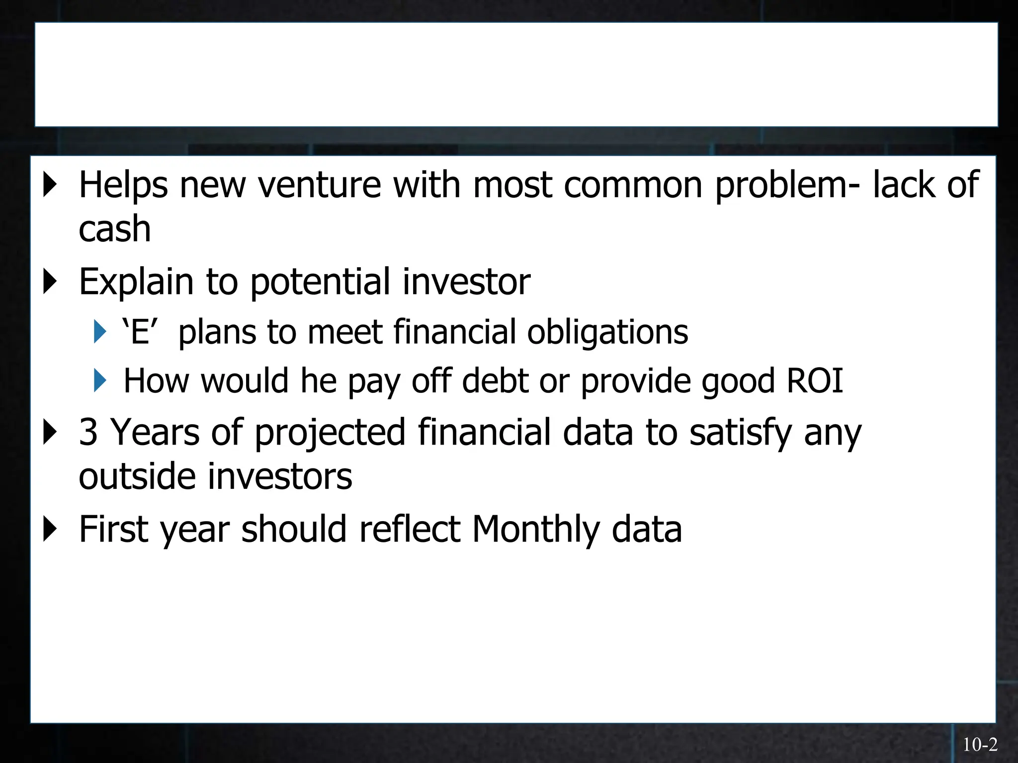 chapter 10-The Financial Plan.ppt by Donald Kuratko | PPT