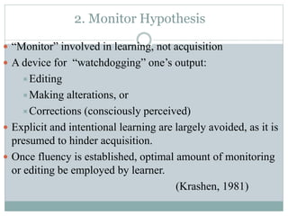 Toward a Theory of Second Language Acquisition | PPTX