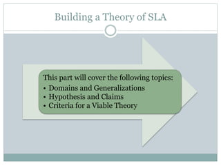 Toward a Theory of Second Language Acquisition | PPTX