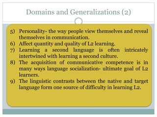 Toward a Theory of Second Language Acquisition | PPTX