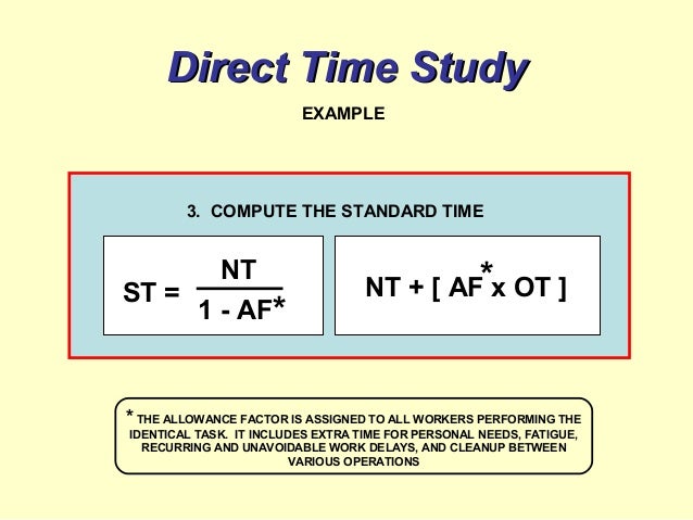 Chapter 10 work measurements and standards