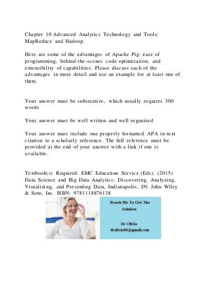 Chapter 10 Advanced Analytics Technology And Tools Mapreduce And Ha Pdf