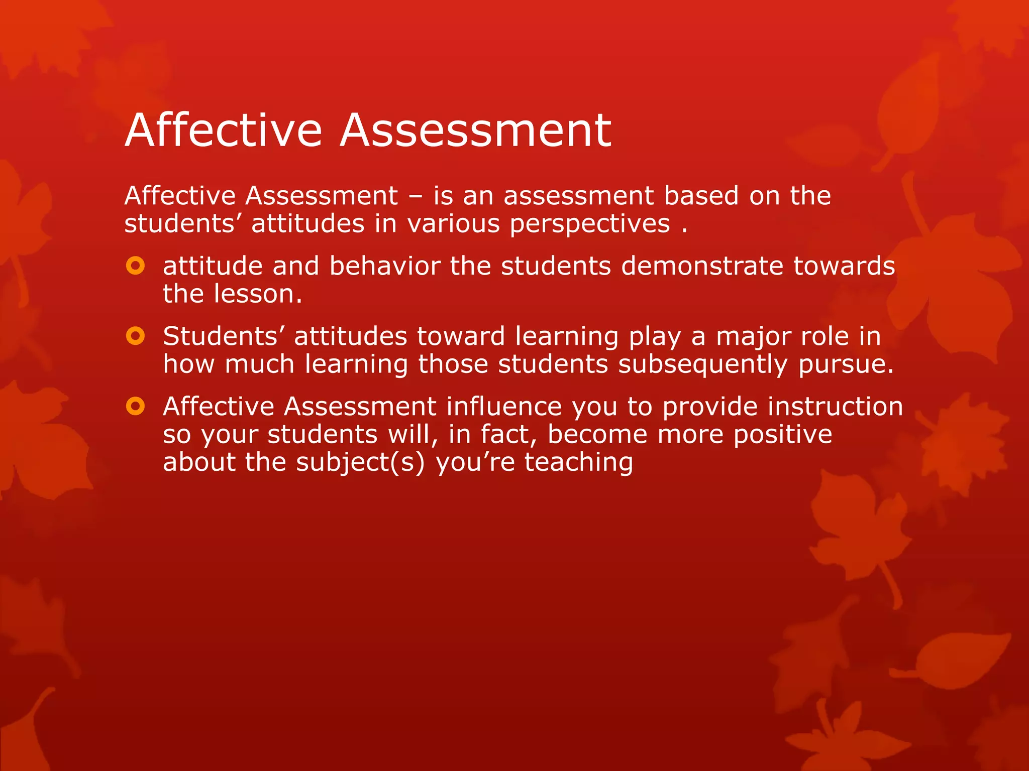 Chapter 10 affective assessment | PPTX