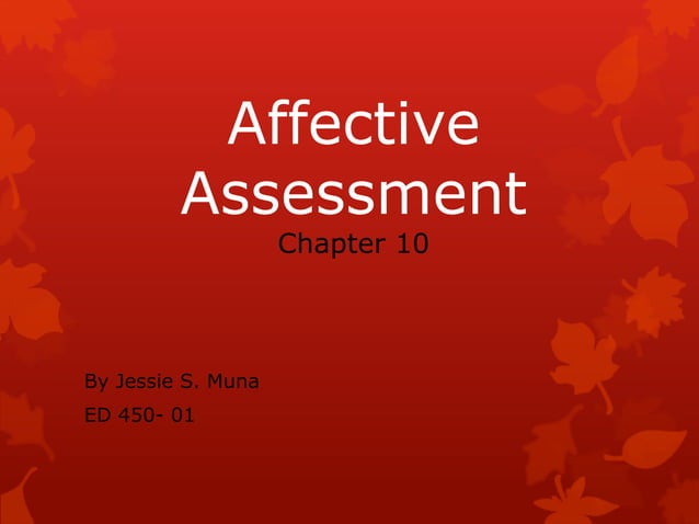 Chapter 10 affective assessment | PPTX
