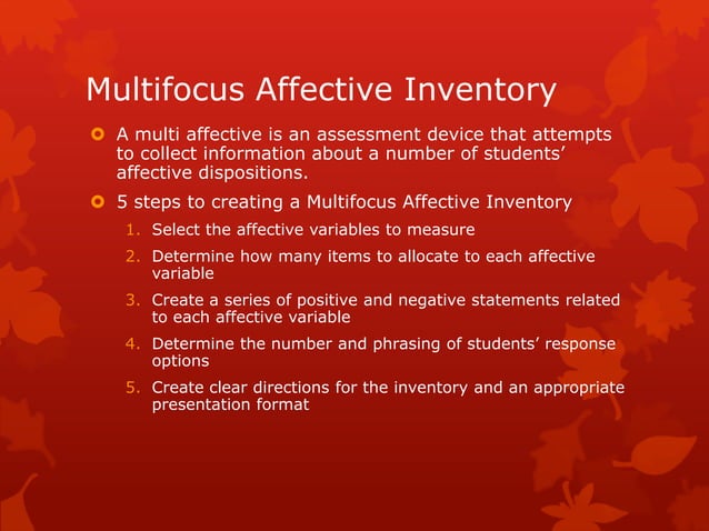 Chapter 10 affective assessment | PPTX