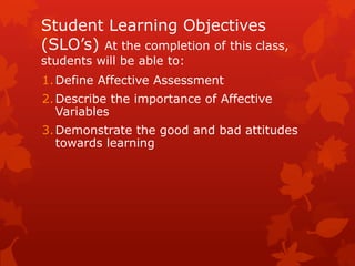 Chapter 10 affective assessment | PPTX