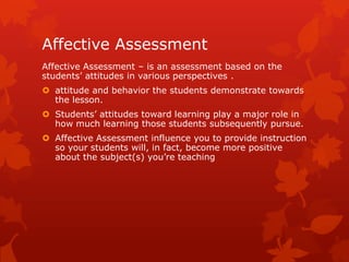 Chapter 10 affective assessment | PPTX