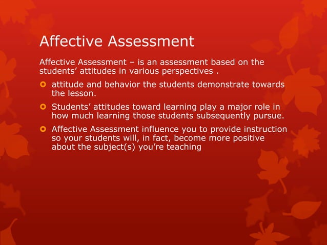 Chapter 10 affective assessment | PPTX
