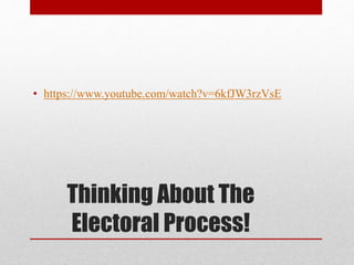 Chapter 10 and 11 electoral process | PPTX