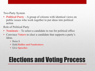 Chapter 10 and 11 electoral process | PPTX