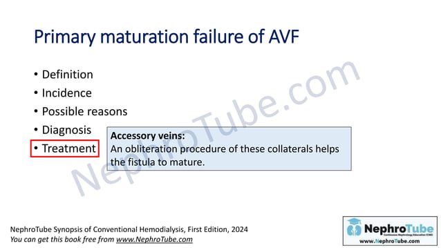 Hemodialysis: Chapter 10, AVF and AVG - Complications (Diagnosis and ...