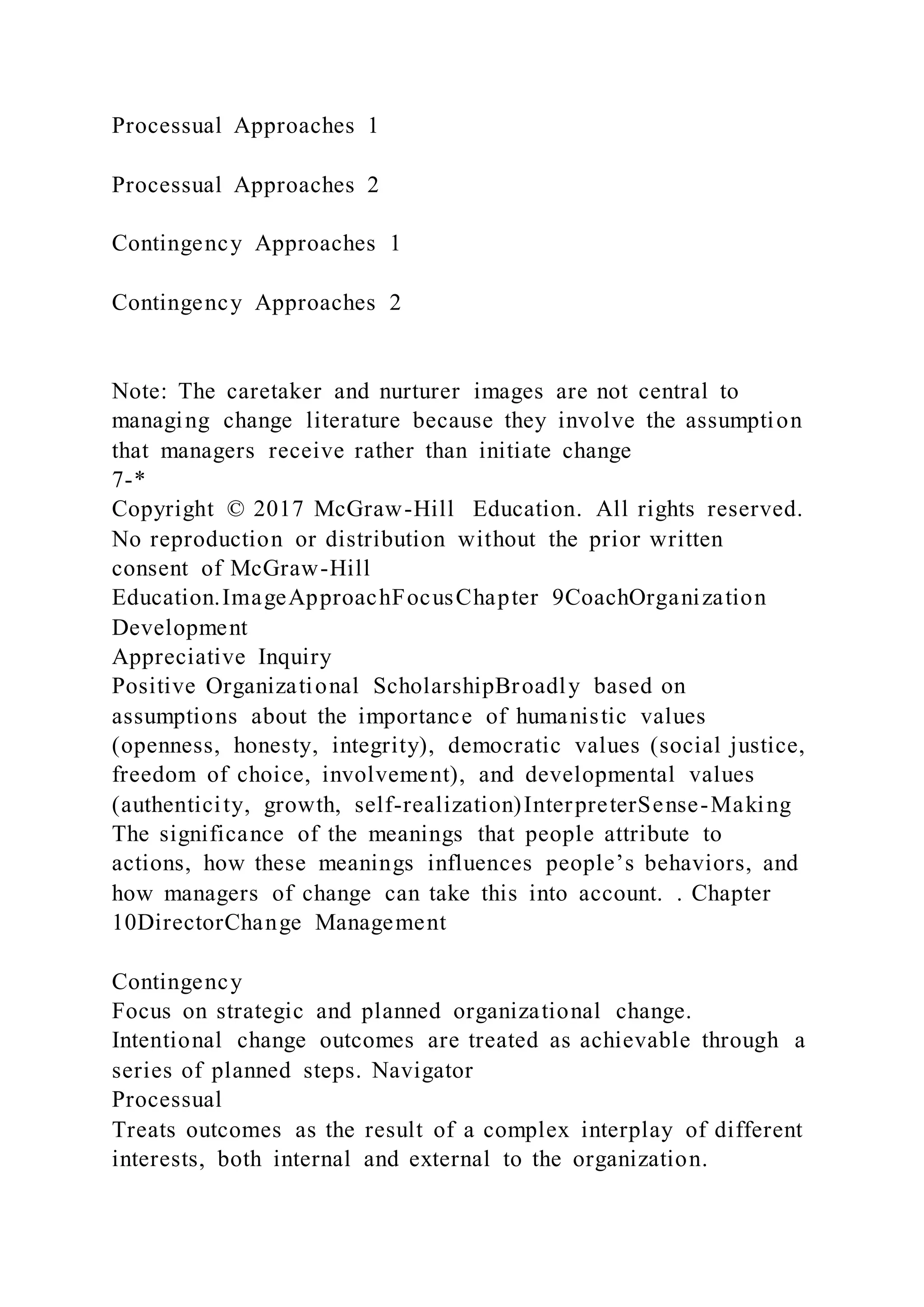 Chapter 10Change Management, Processual & Contingency | DOCX