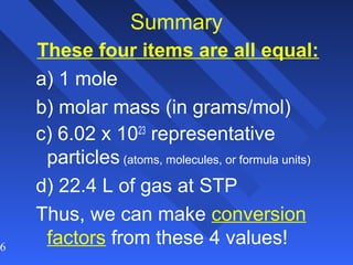 Chemistry - Chp 10 - Chemical Quantities - PowerPoint | PPT