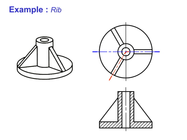 Engineering Drawing: Chapter 10 convention in section | PPT