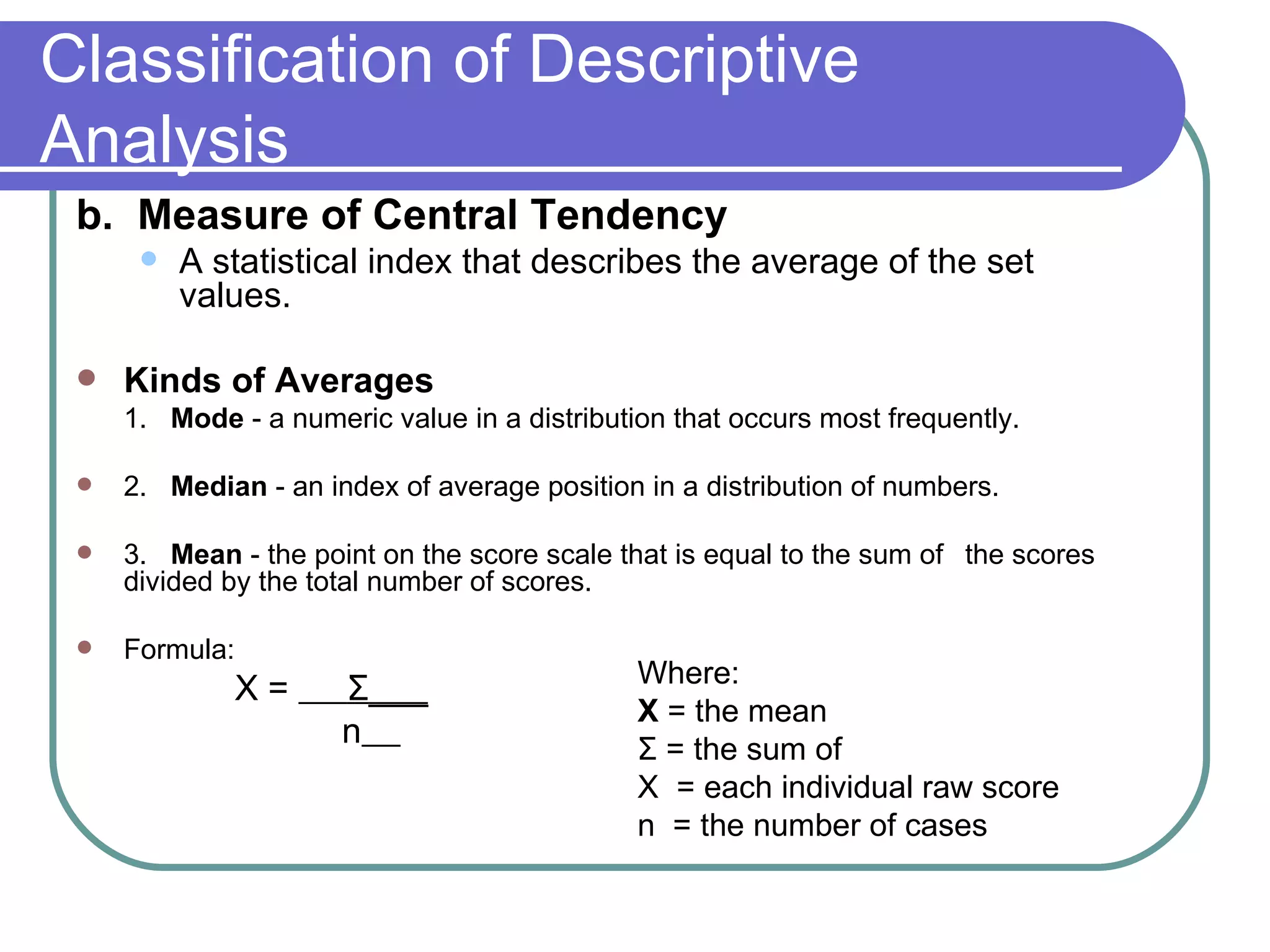 Chapter 10-DATA ANALYSIS & PRESENTATION | PPT