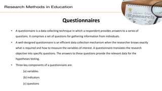 Chapter 10 Data Collection Questionnaires and Surveys | PPT