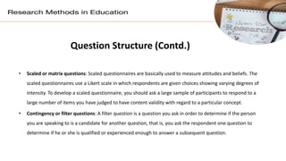 Chapter 10 Data Collection Questionnaires and Surveys | PPT