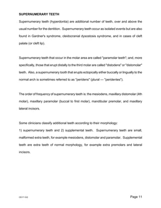 dental anomalies | PDF