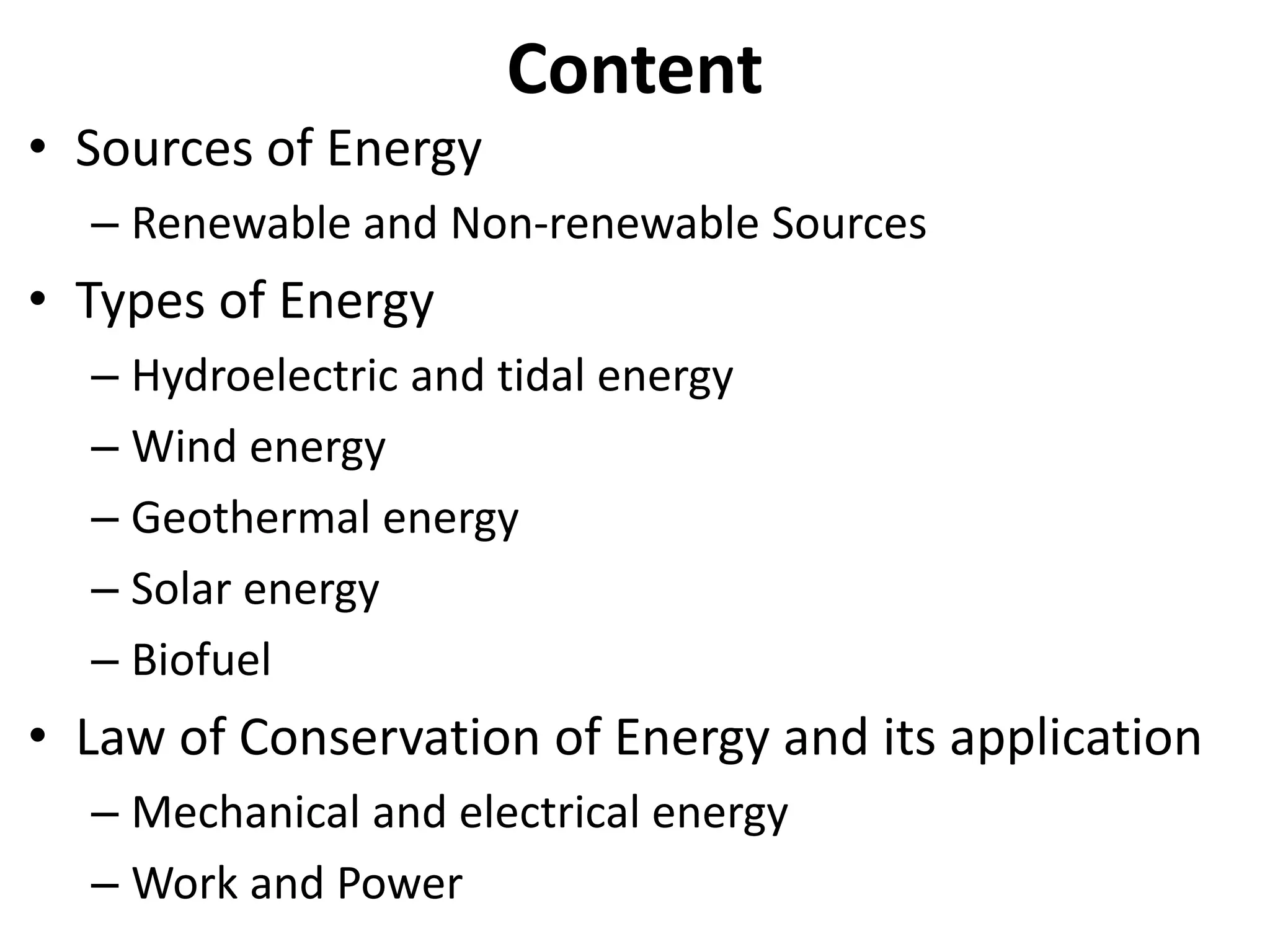 Chapter 10 – energy sources, work and power | PPT