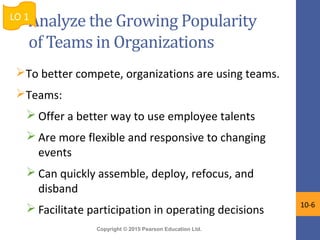 Chapter10 foundations of work teams | PPT