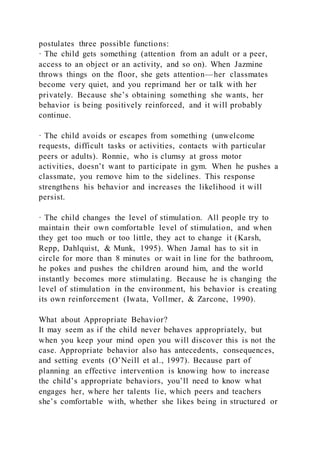 Chapter 10 Functional Assessment and Positive Behavior Support | DOCX | Parenting Babies and ...