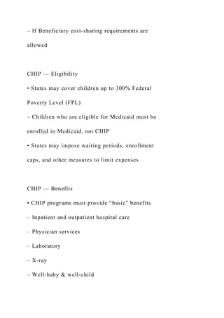 Chapter 10 Government Health Insurance Programs .docx