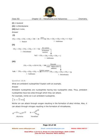Chapter 10 haloalkanes and haloarenes | PDF