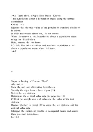 Chapter 10Hypothesis TestingCopyright ©2018 McGraw | DOCX