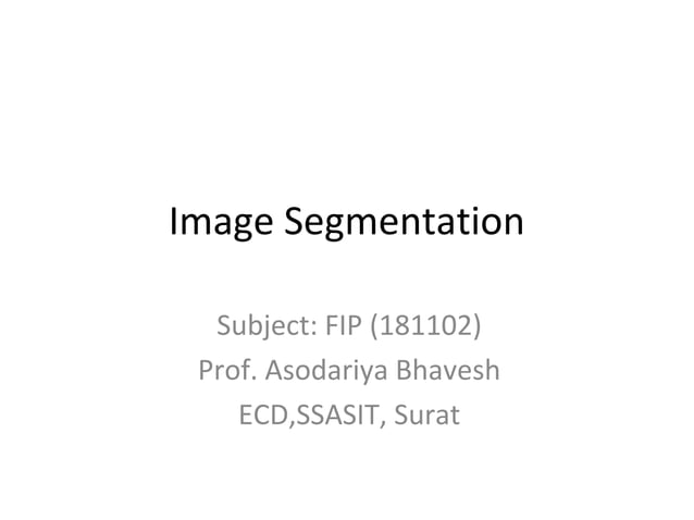 Chapter10 image segmentation | PPT