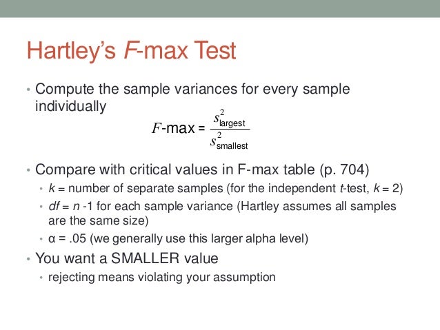 Independent samples t-test