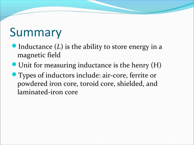 inductance | PPT | Physics | Science