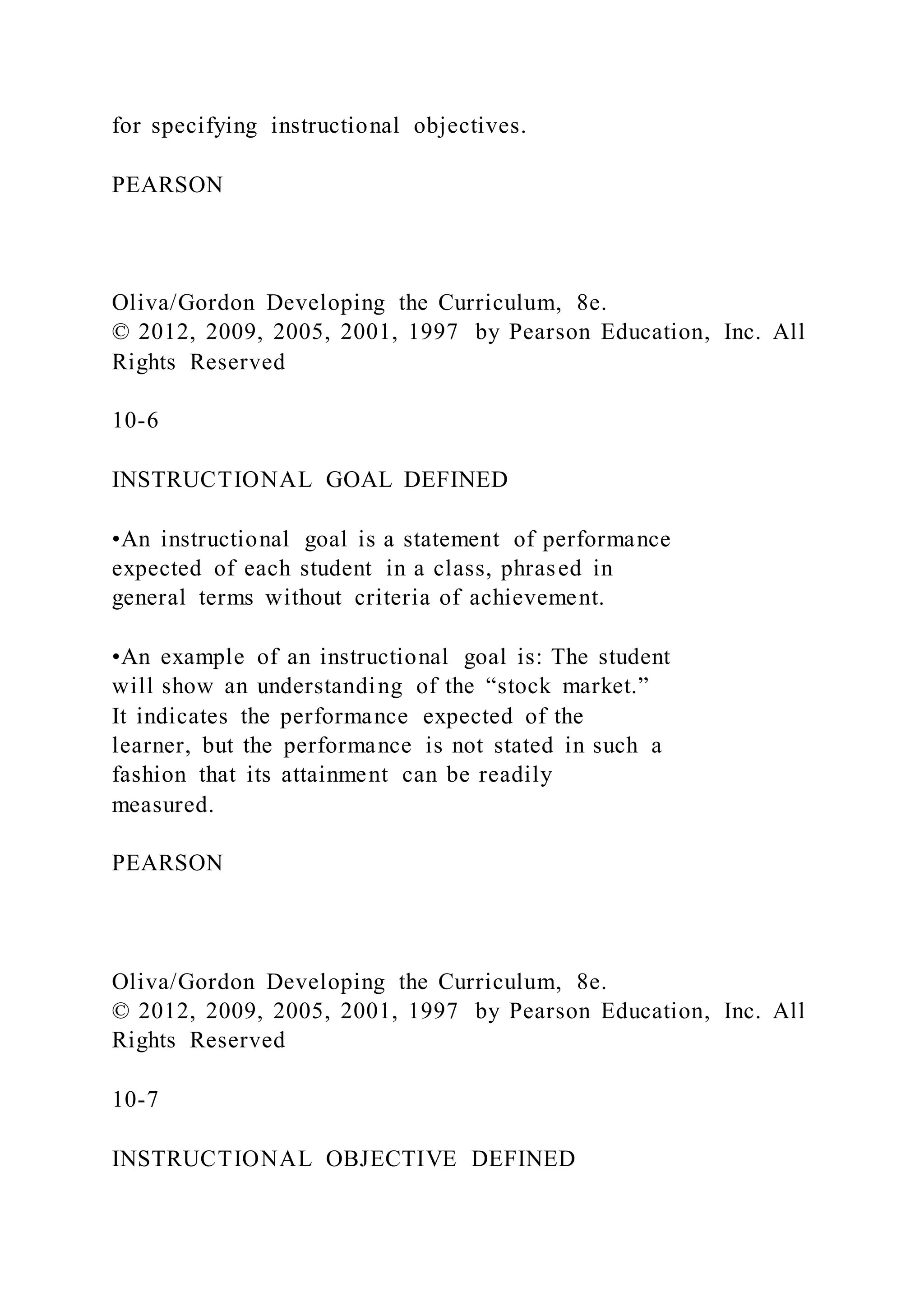 CHAPTER 10INSTRUCTIONAL GOALS AND OBJECTIVESDevelop | DOCX