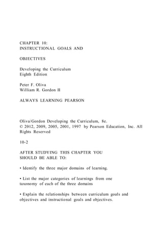 CHAPTER 10INSTRUCTIONAL GOALS AND OBJECTIVESDevelop | DOCX