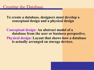 TID Chapter 10 Introduction To Database | PPT | Databases | Computer Software and Applications