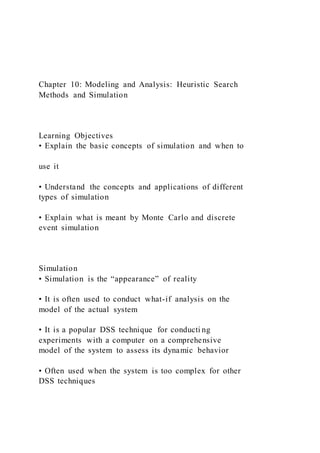 Chapter 10 Modeling and Analysis Heuristic Search Methods | PDF