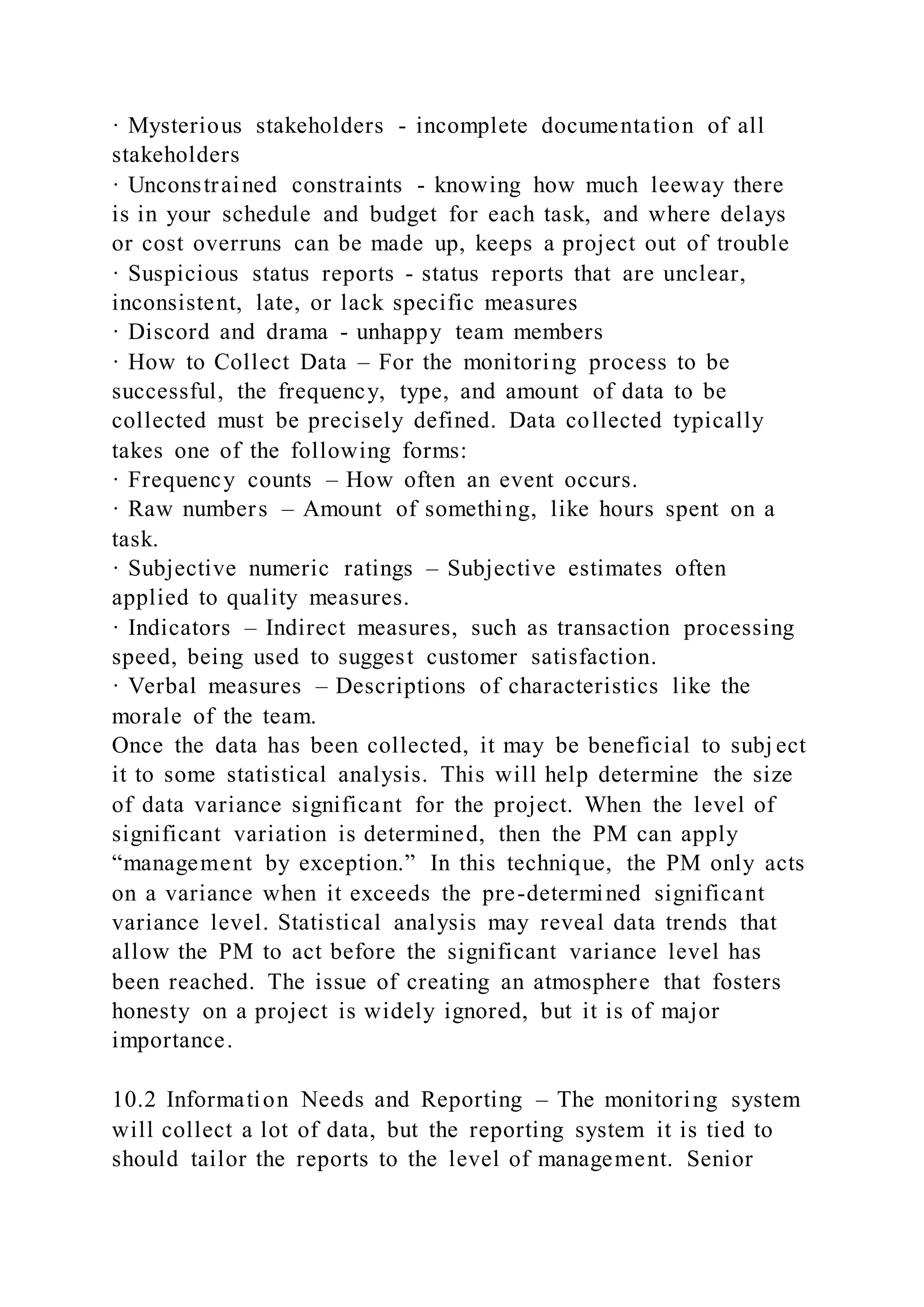 Chapter 10Monitoring and Information SystemsCHAPTER OVERVIEW | DOCX