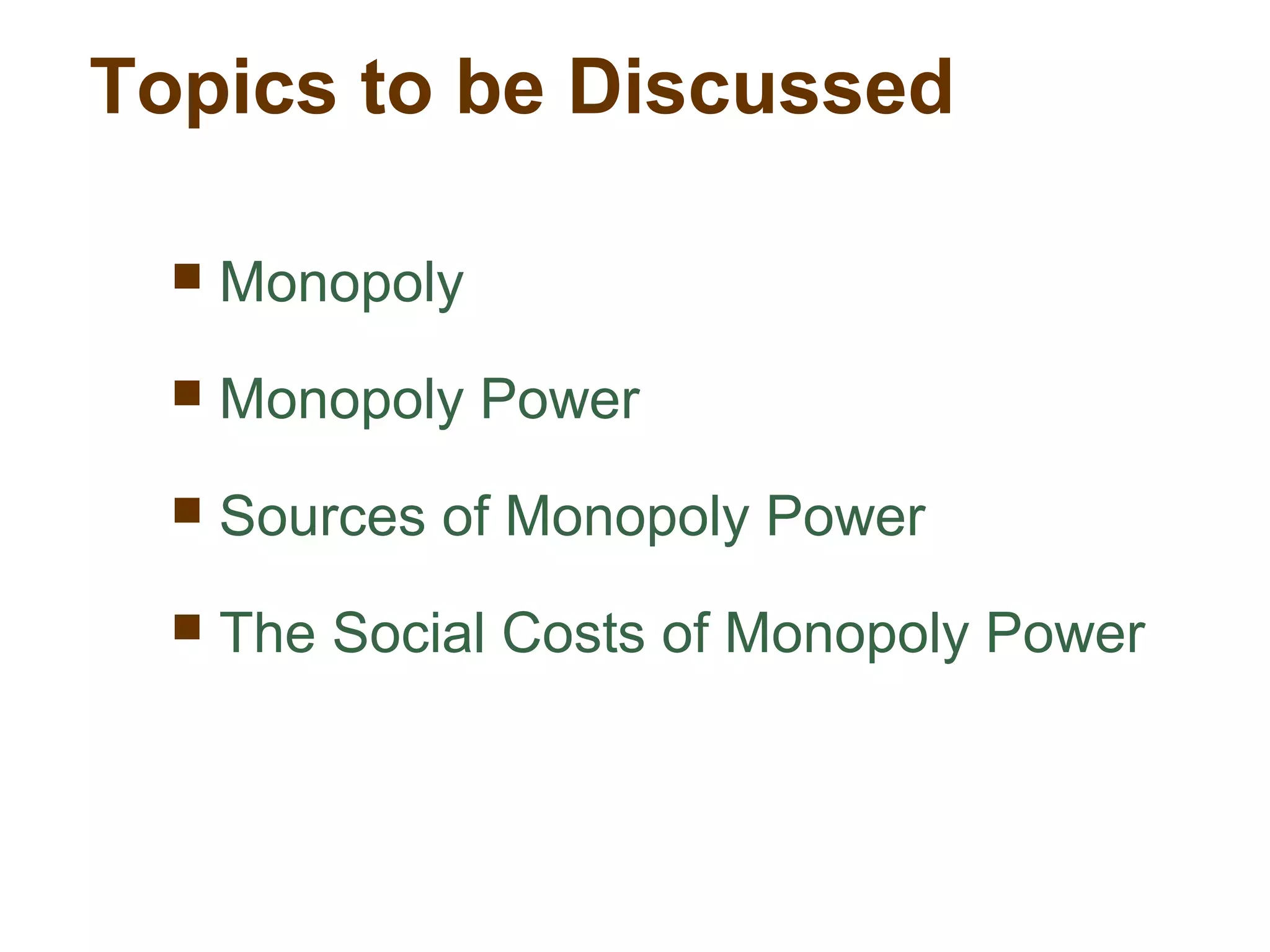 Chapter 10 monopoly and monopsony | PPT