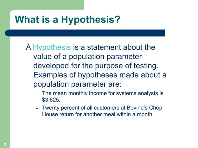 Chapter 10 One sample test of hypothesis.ppt | Physics | Science