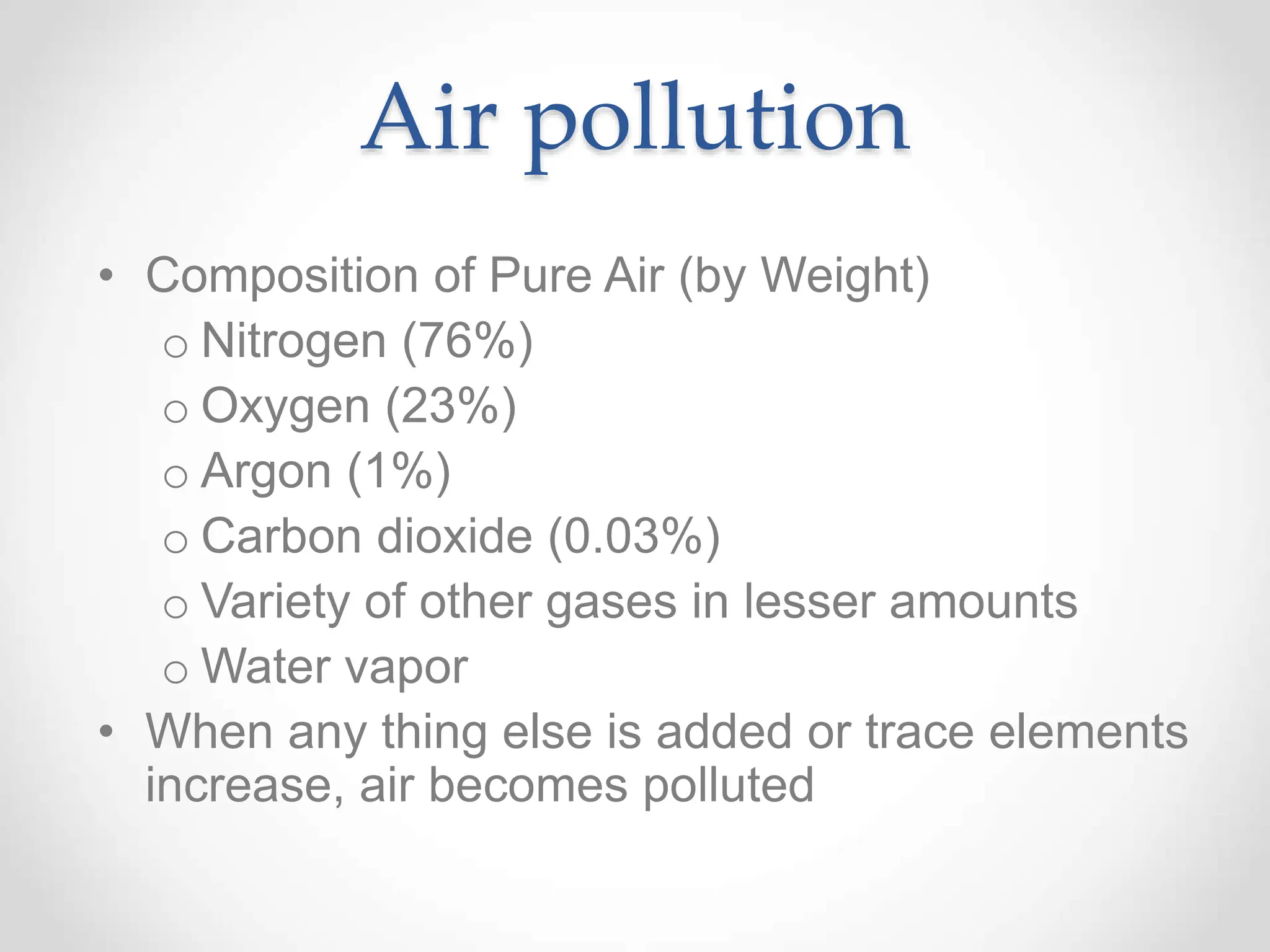 Air Quality Presentation - EEH Chapter 10 | PPT