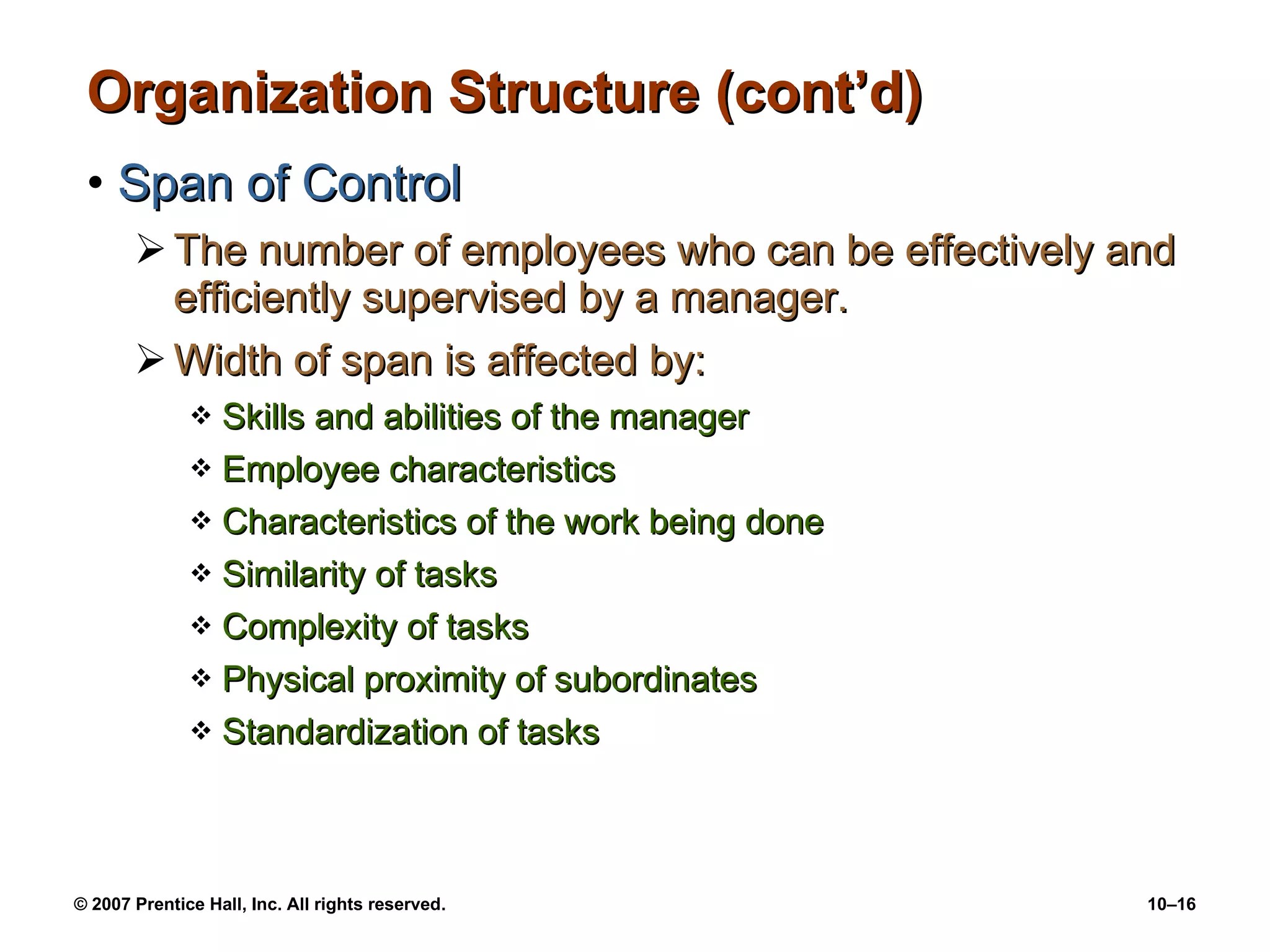 Chapter 10 Organizational Structure And Design Ppt10 | PPT