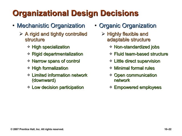 Chapter 10 Organizational Structure And Design Ppt10 | PPT